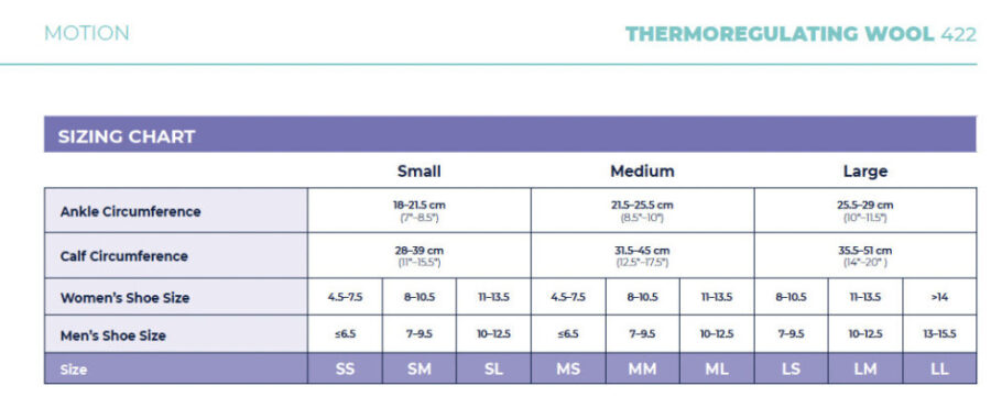 Sizing Charts - Trainers Choice Stockings